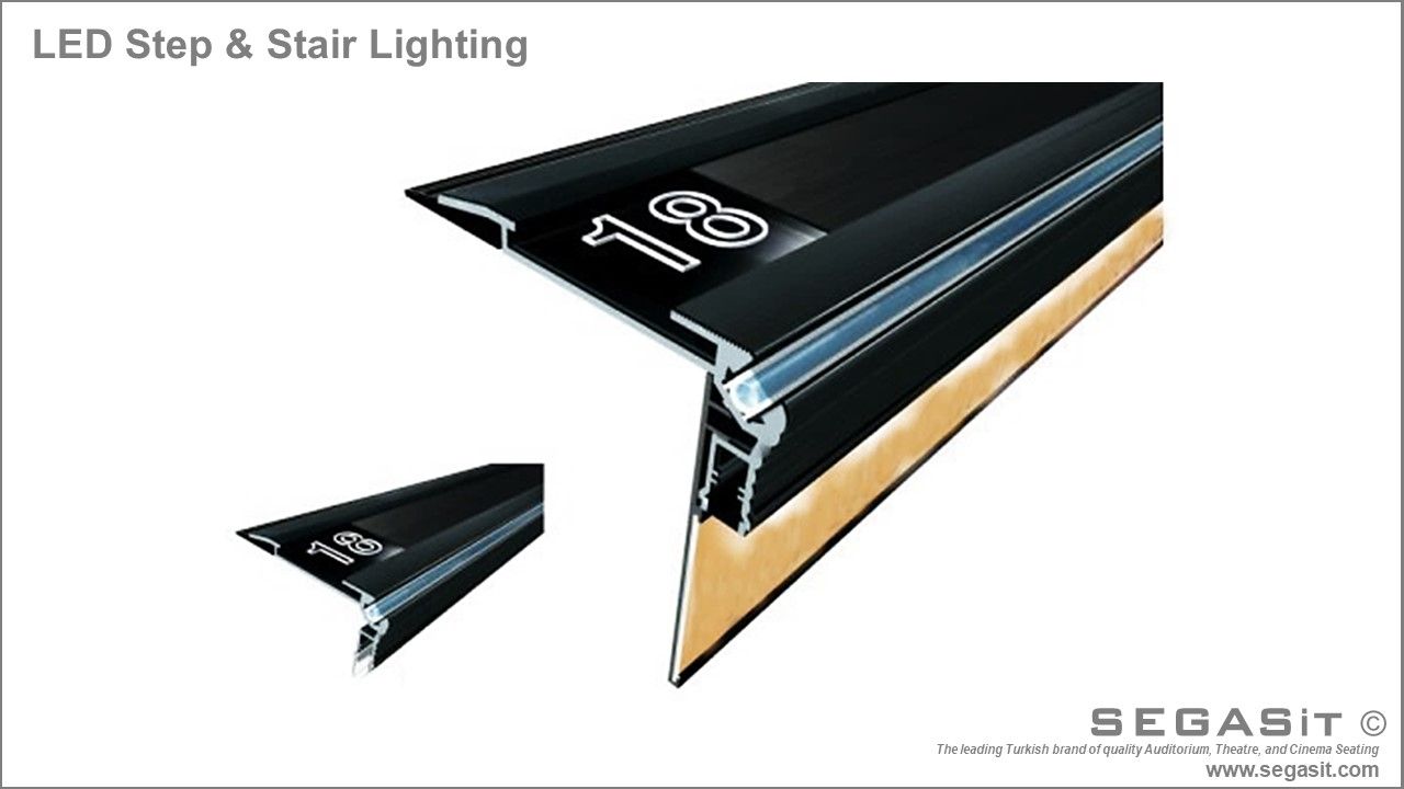 Cinema LED Step Lighting | SEGASit | step lighting, aisle lighting ...