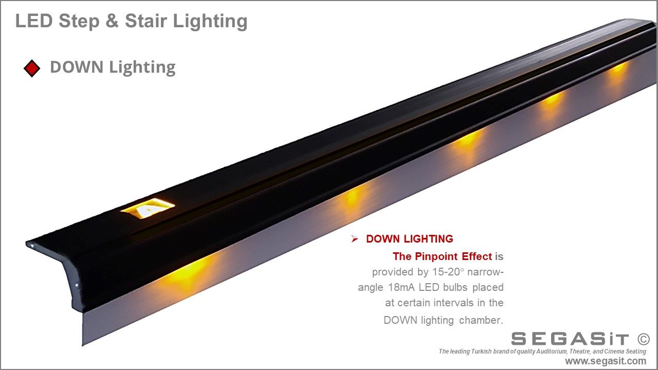 Cinema LED Step Lighting | SEGASit | step lighting, aisle lighting ...
